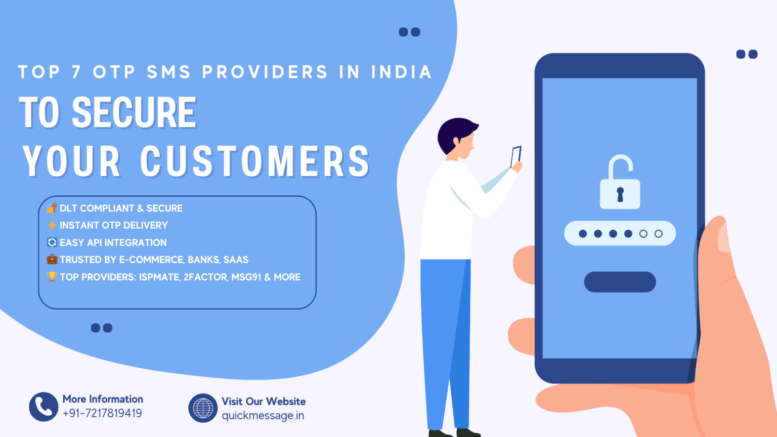 Top 7 OTP SMS Service Providers to Secure Your Customers | Quickmessage